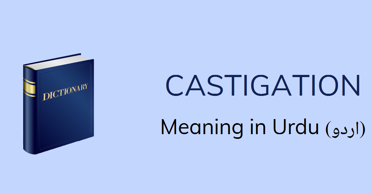 Castigation Meaning in Urdu with 2 Definitions and Sentences